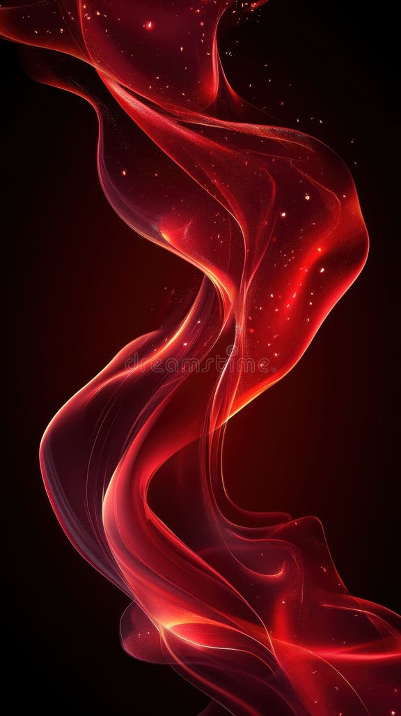 Abstract Red Smoke Background with Fluid Gradient Design for Artistic ...