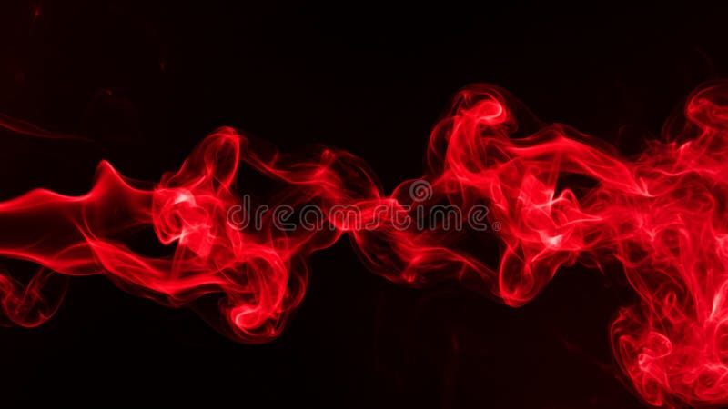 Red Smoke Wave Effect on Deep Black Background, Mysterious Vibe Stock ...