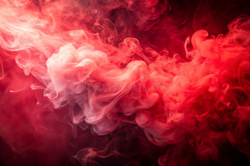 Abstract Red Smoke Clouds in the Atmosphere Stock Illustration ...