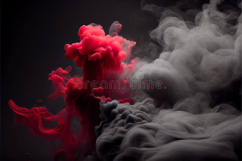 Abstract Red Smoke Mist Fog on a Black Background. Texture. Design ...