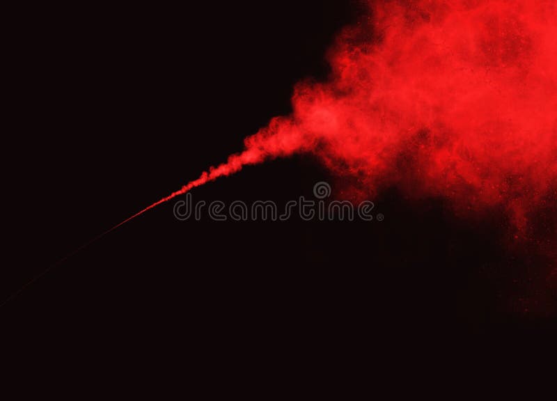 Abstract Red Smoke or Powder on Black Background Stock Illustration ...