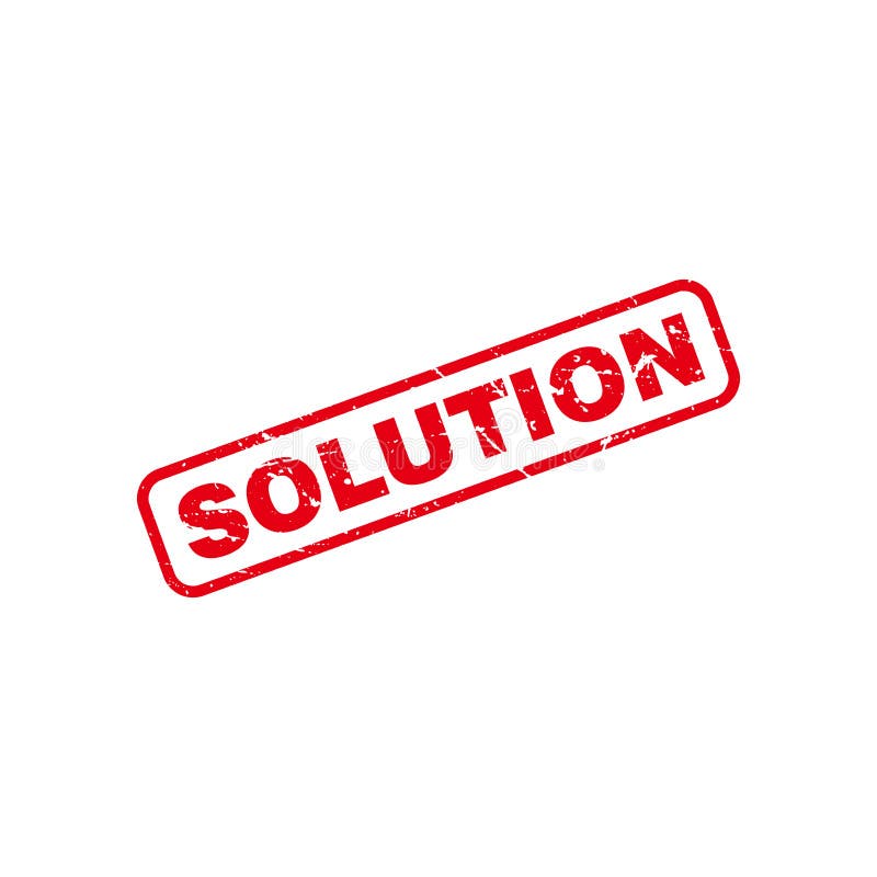 Abstract Red Solution Stamp Template Vector Stock Vector - Illustration ...
