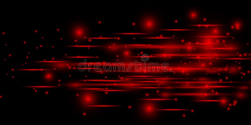 Abstract Red Speed Neon Light Effect on Black Background Stock ...