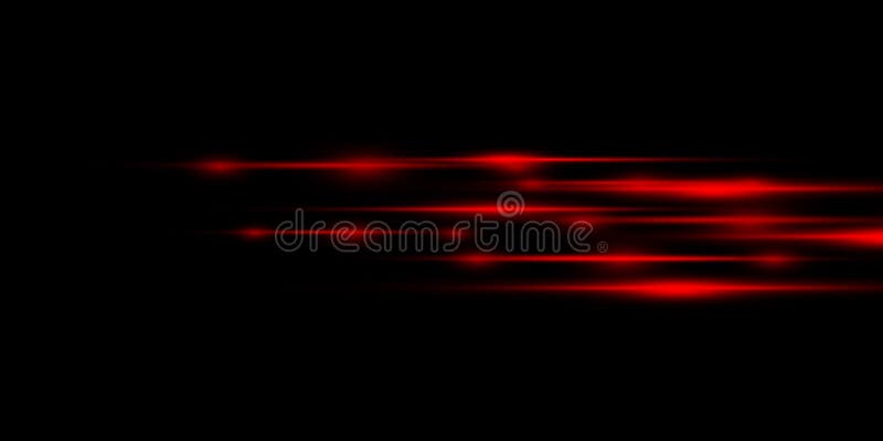 Neon Light Linear Effect. Glowing All Colours Lines of Light. Abstract ...