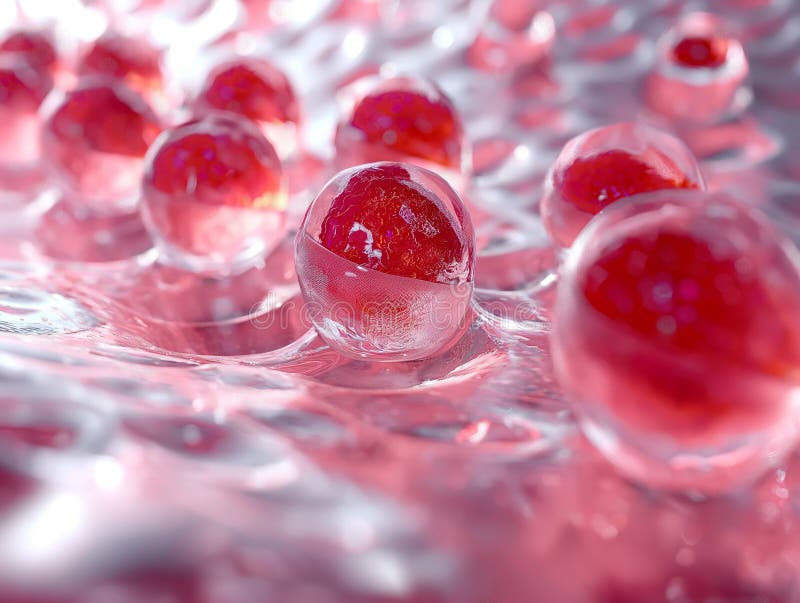 Abstract Red Spheres on Textured Surface Stock Photo - Image of spheres ...