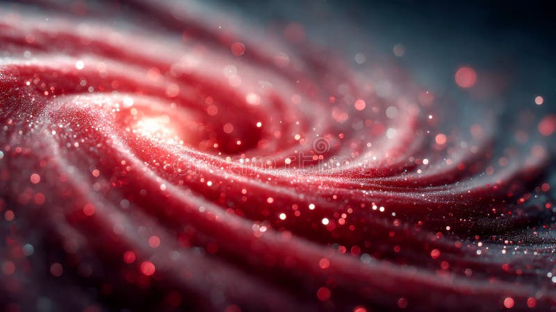 Abstract Red Spiral Resembling a Galactic Vortex Made of Glowing ...