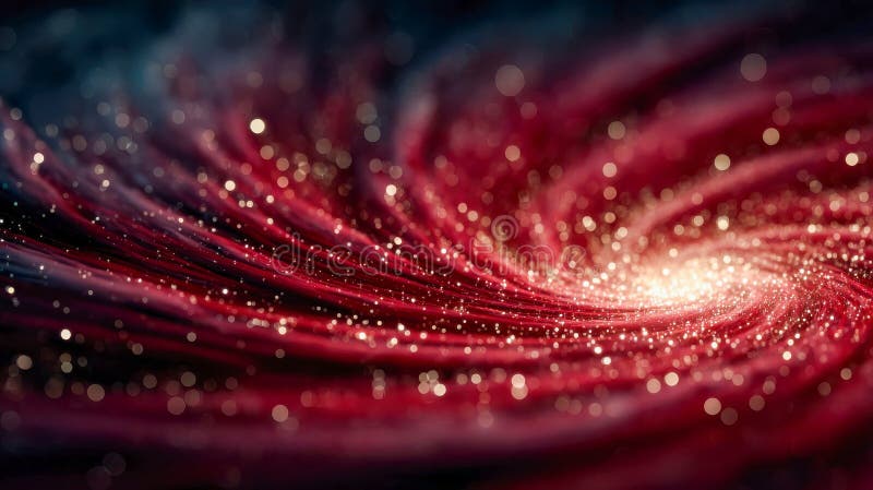 Abstract Red Spiral Resembling a Galactic Vortex Made of Glowing ...