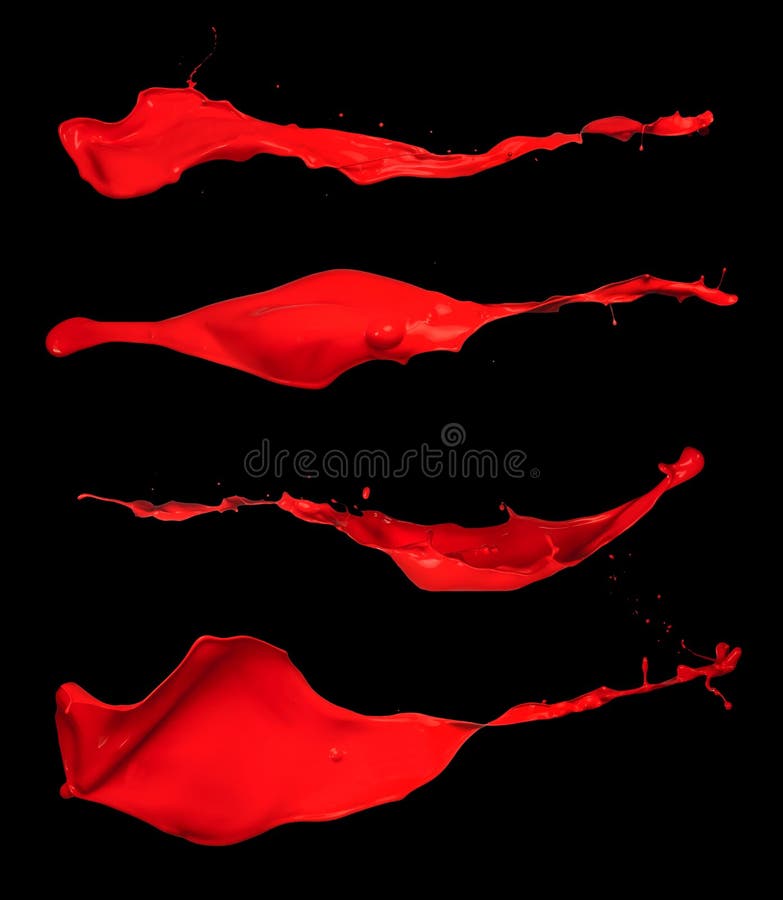 Abstract Red Splashes on Black Background Stock Image - Image of ...