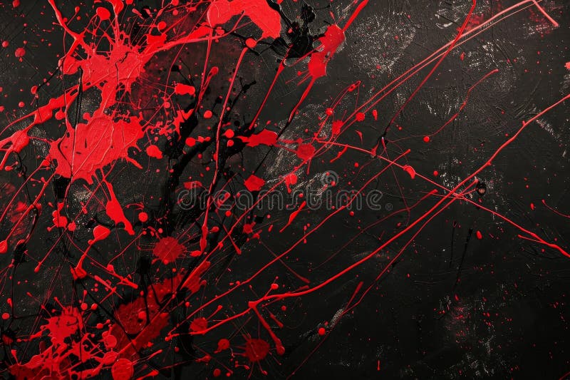 Abstract Red Splatter on Black Background Stock Illustration ...
