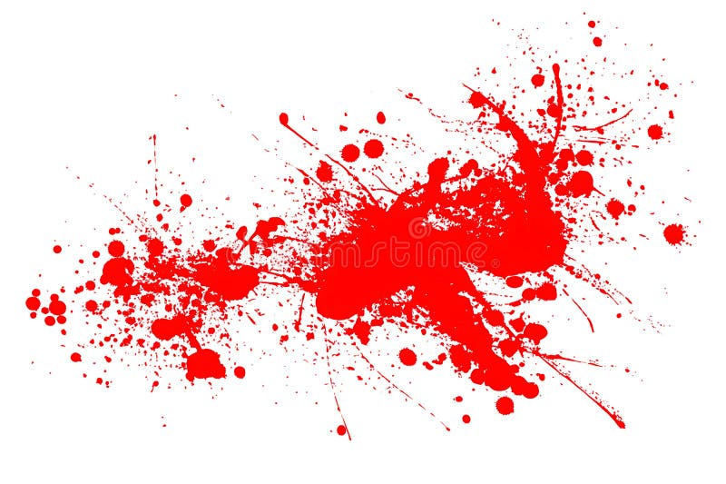 Abstract Red Splatter: a Dynamic and Energetic Burst of Color on White ...