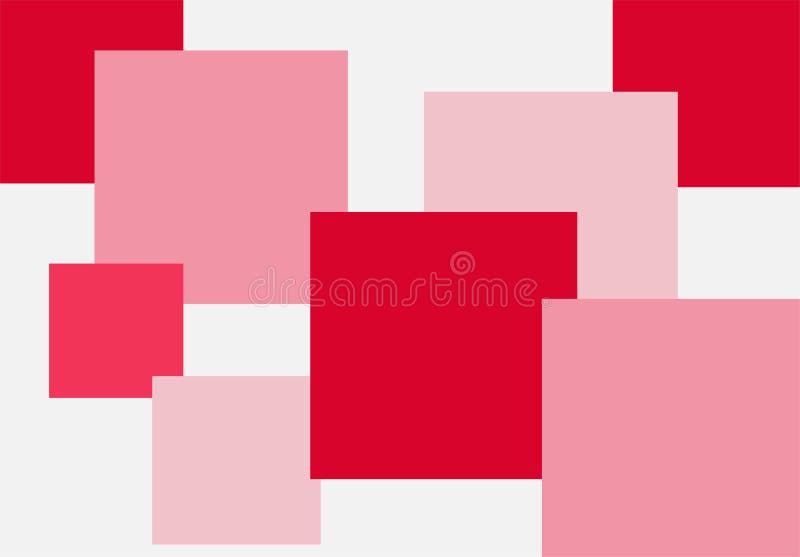 Abstract Red Square Background. Geometric Shapes Vector Illustration ...