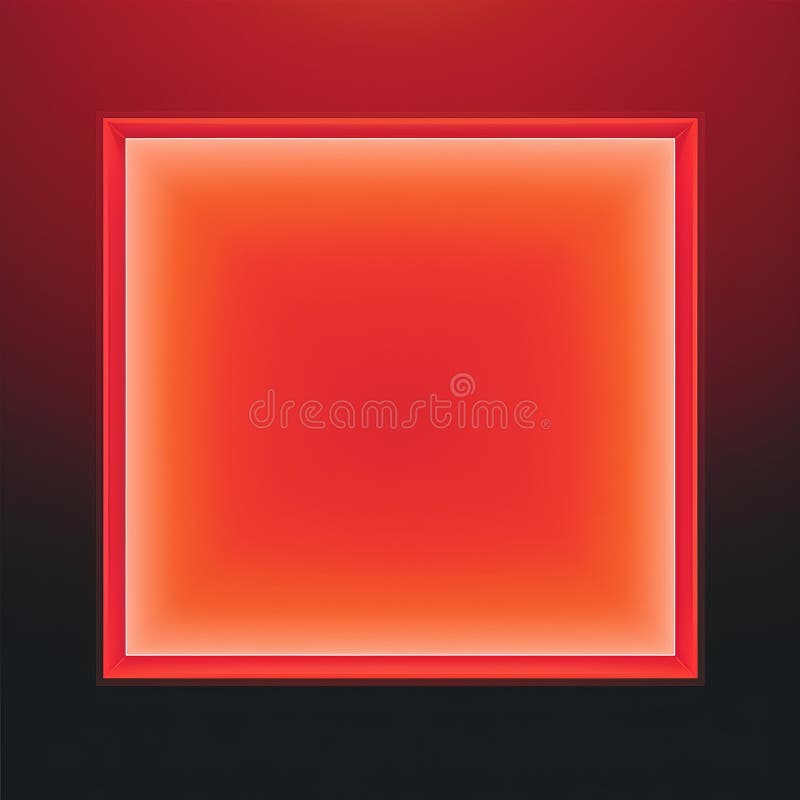 An Abstract Red Square on a Black Background Stock Illustration ...