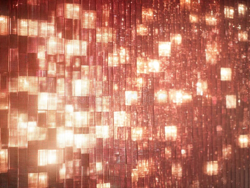 Abstract Red Square Light Shimmering Reflection Pattern with Geometric ...