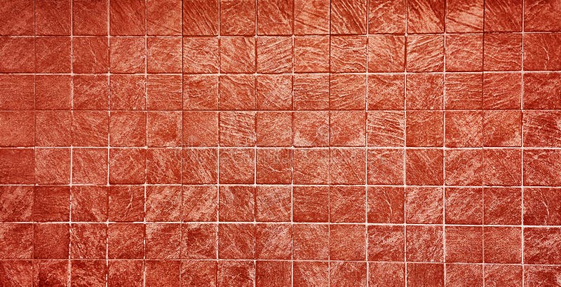 Abstract Red Stamp Concrete Floor in Grid Pattern. Printed Concrete in ...