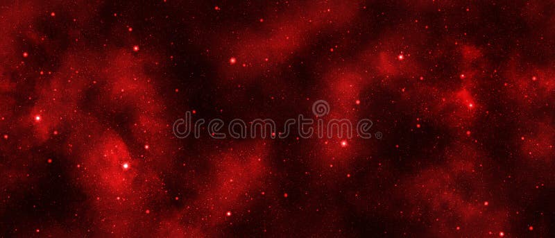 Abstract Red Starry Universe 3d Illustartion Stock Illustration ...