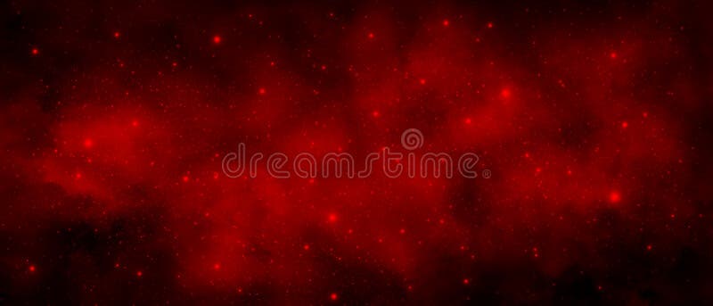 Abstract Red Starry Universe 3d Illustartion Stock Illustration ...