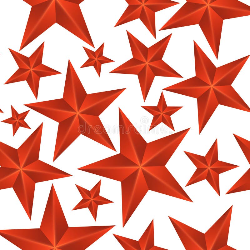 Abstract Red Stars Seamless Pattern Vector Stock Vector - Illustration ...
