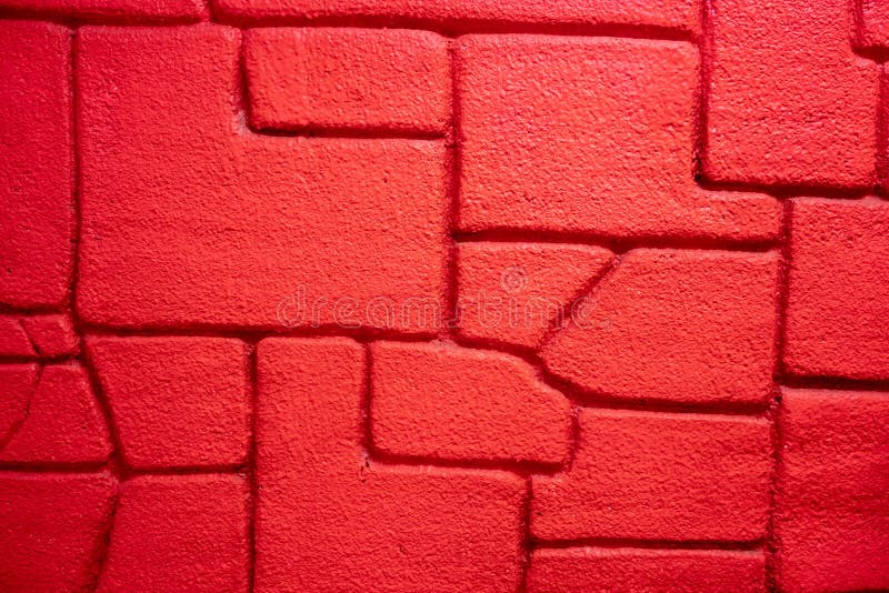 Abstract Red Stone Wall Pattern for Texture Stock Photo - Image of ...