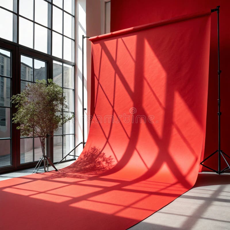 Abstract Red Studio Background for Product Presentation Stock ...