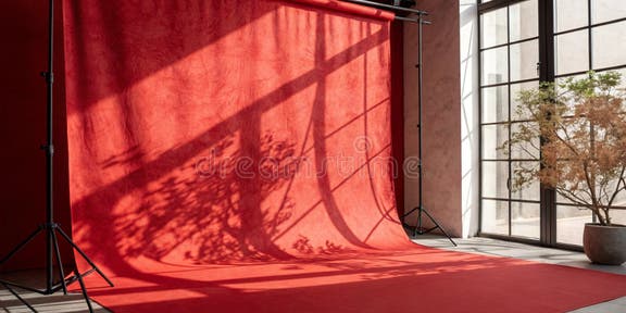 Abstract Red Studio Background for Product Presentation Stock Photo ...