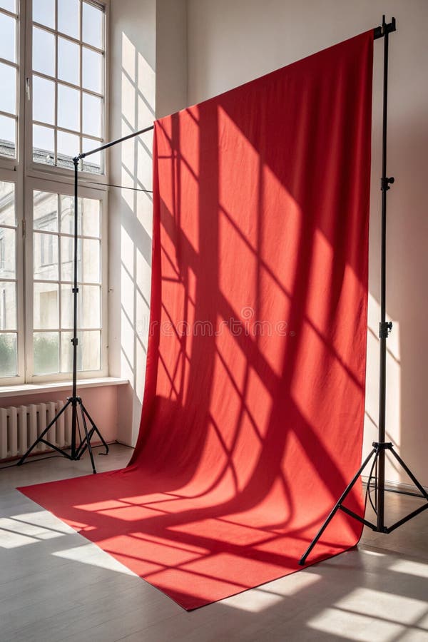 Abstract Red Studio Background for Product Presentation Stock Photo ...