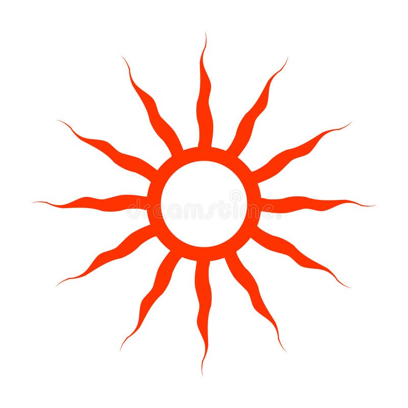 Abstract Red Sun Icon. Element for Design Stock Vector - Illustration ...