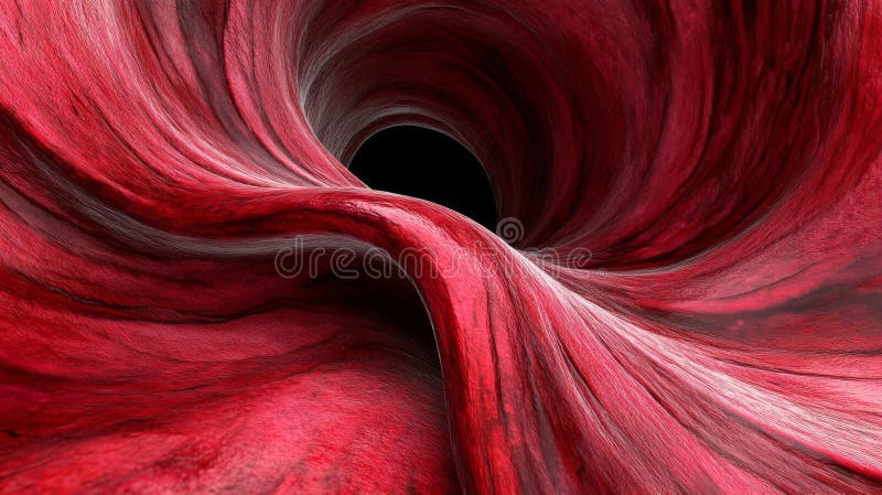 Abstract Red Swirling Vortex Tunnel Background Stock Illustration ...