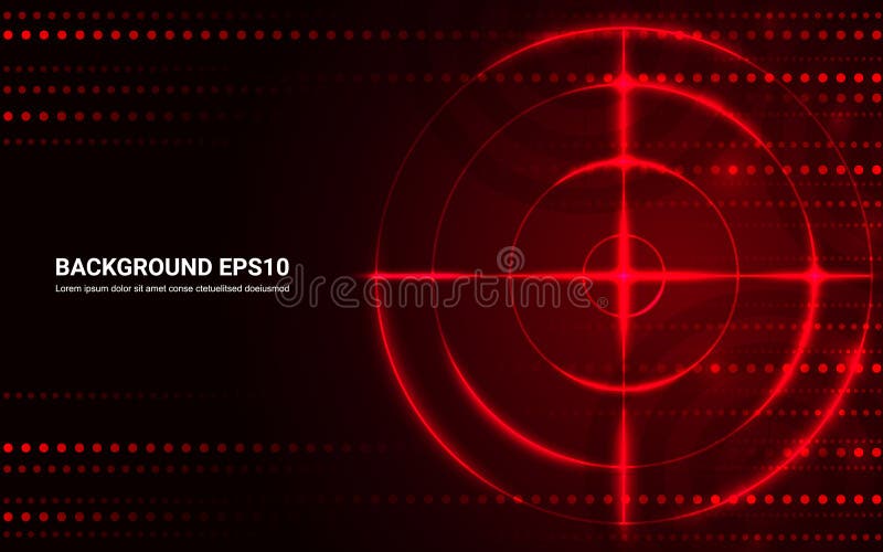 Abstract Red Target, Shooting Range on Black Background. Stock Vector ...