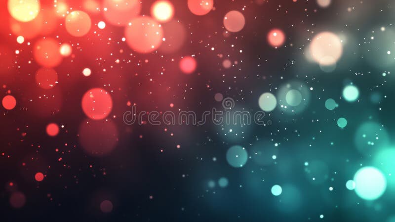 Abstract Red and Teal Bokeh Lights Background Stock Illustration ...