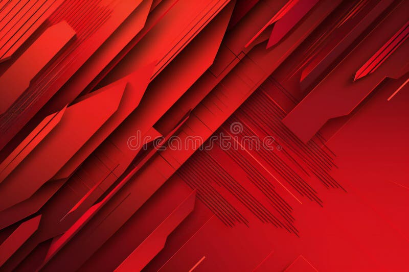 Abstract Red Tech Background, Futuristic Technology Style Stock ...