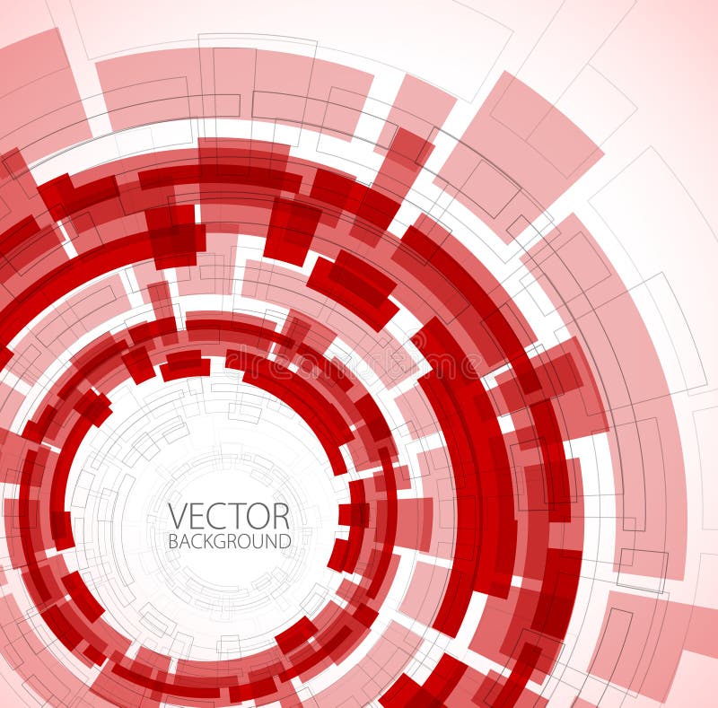 Abstract Red Technical Background Stock Illustration - Illustration of ...