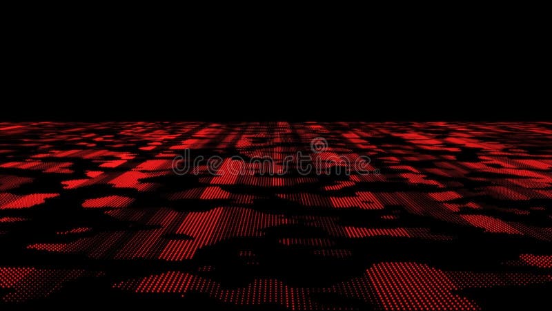 Abstract Red Techno Motion Space Background Stock Video - Video of cube ...