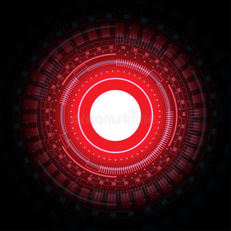 Abstract Red Technology Circle Vector Illustration Stock Vector ...