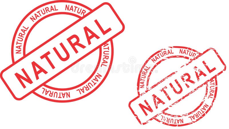 Natural Stamp Sticker in Vector Format Stock Vector - Illustration of ...