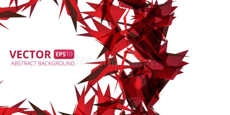 Abstract Red Triangle Vector Background on White Stock Vector ...