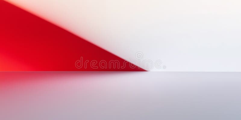 Abstract Red Triangle and White Gradient Backdrop with Modern ...