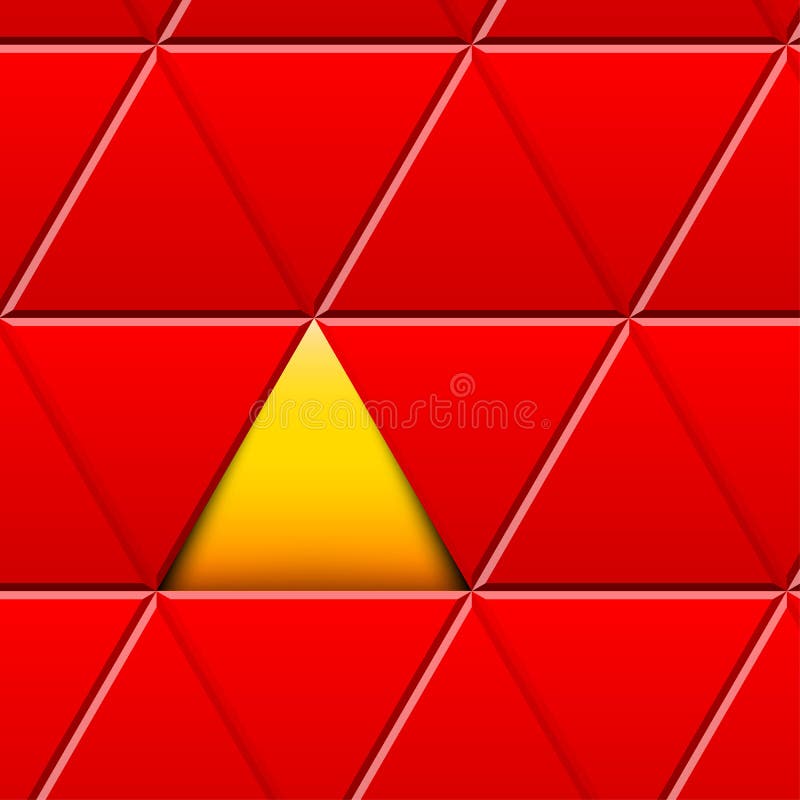 Abstract Red Triangular Pattern with Yellow Sign Stock Vector ...
