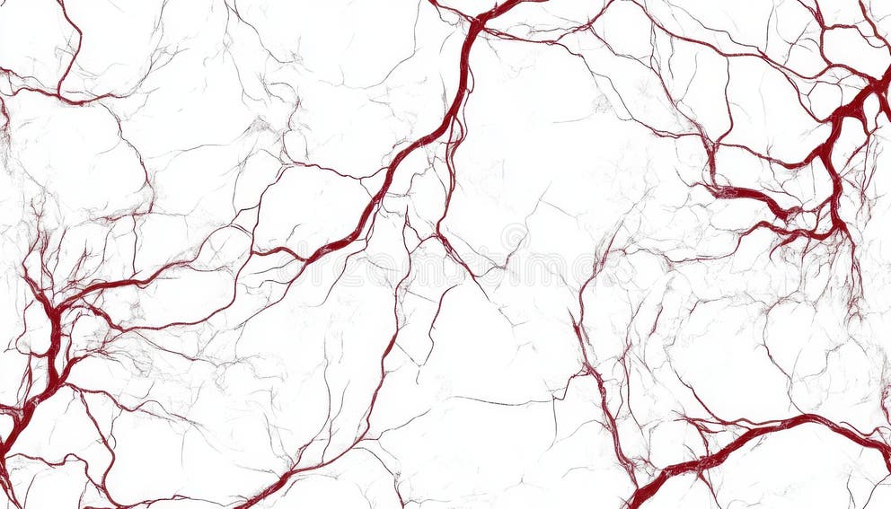 Abstract Red Veined Pattern on White Background Stock Illustration ...