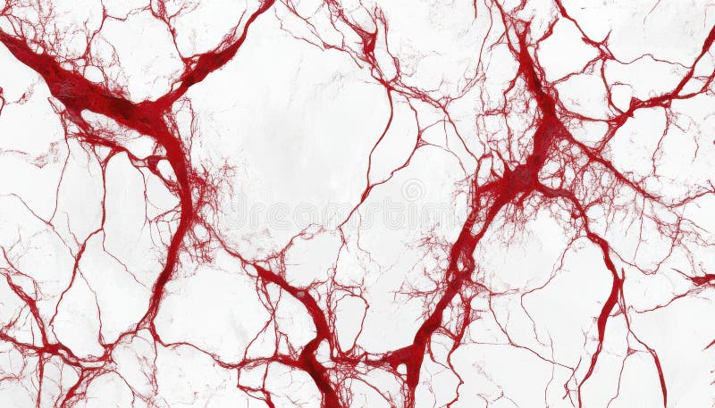 Abstract Red Veins Network on White Background Stock Illustration ...