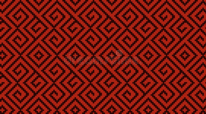 Abstract Red Wallpaper with African Seamless Patterns Stock ...