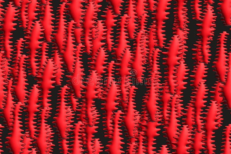 Abstract Red Worm Seamless Pattern 3D Illustration Background Stock ...