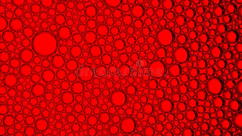 Abstract Red Water Background and Transparent Soap Bubble Pattern Stock ...