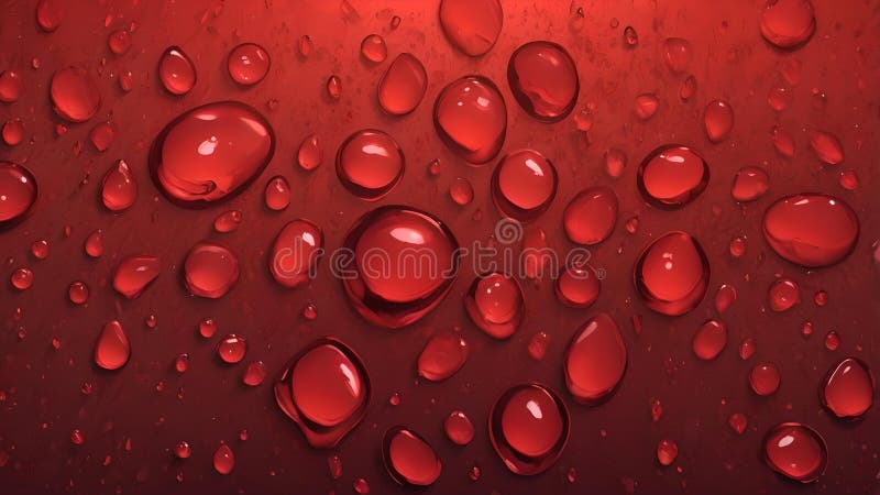 Abstract Red Water Droplets Background Texture Stock Illustration ...