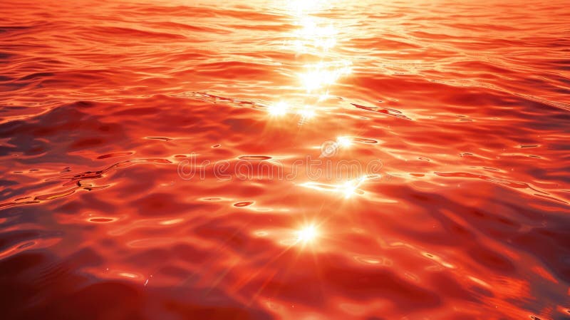 Abstract Red Water Texture with Light Reflections Stock Illustration ...