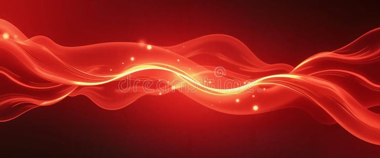Abstract Red Wave Background with Glowing Highlights, Dynamic Energy ...