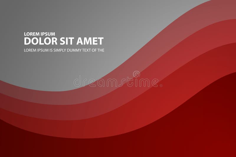 Abstract Red Wave on Black Background Vector Red Tone Abstract ...