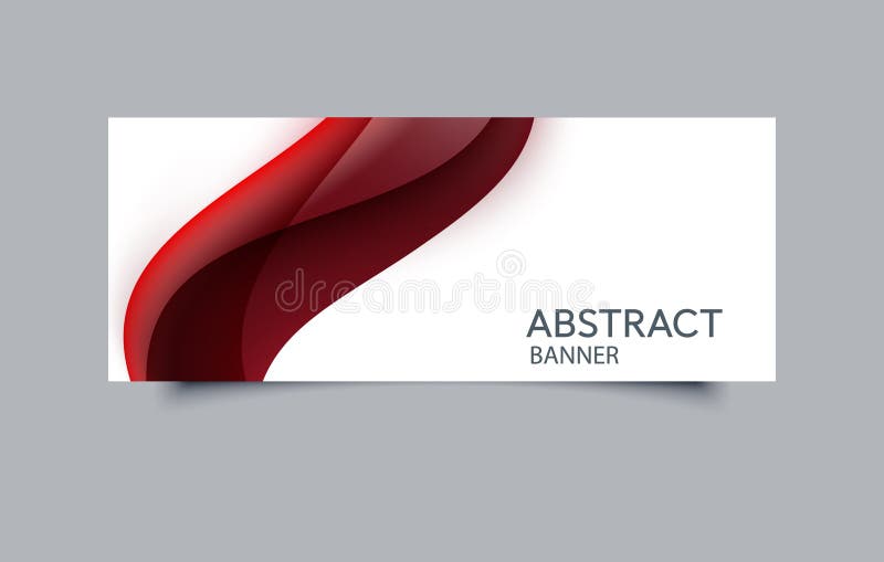 Abstract Red Wave Banner Background for Business and Advertising Design ...