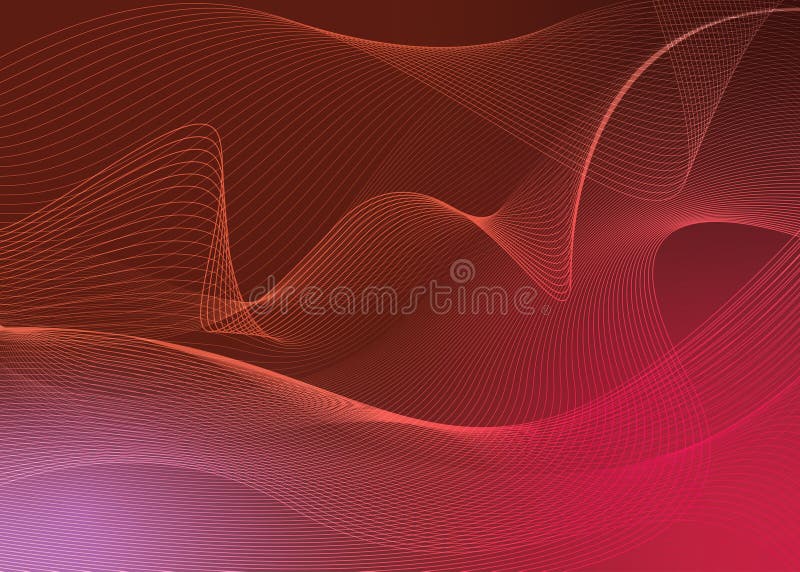 Abstract Wave Line on Maroon Red Background Stock Illustration ...