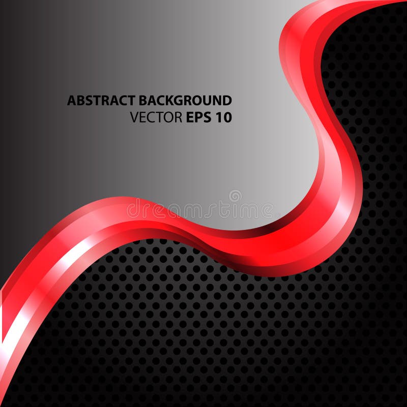 Abstract Red Wave on Gray and Black Mesh Vector. Stock Vector ...