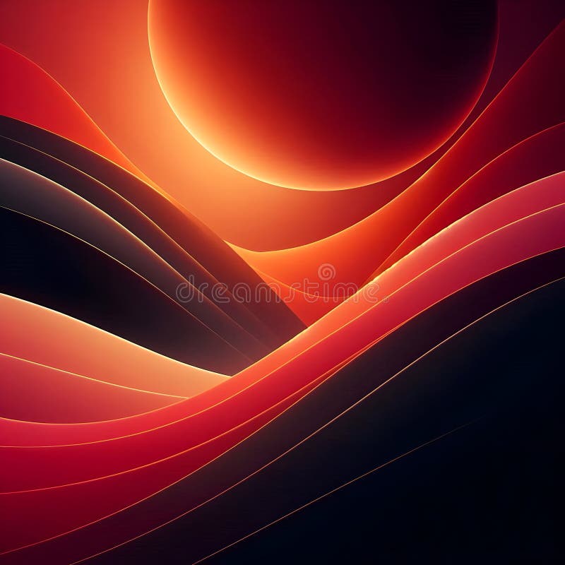 Abstract Red Wave with Modern Flow Pattern and Dynamic Movement ...
